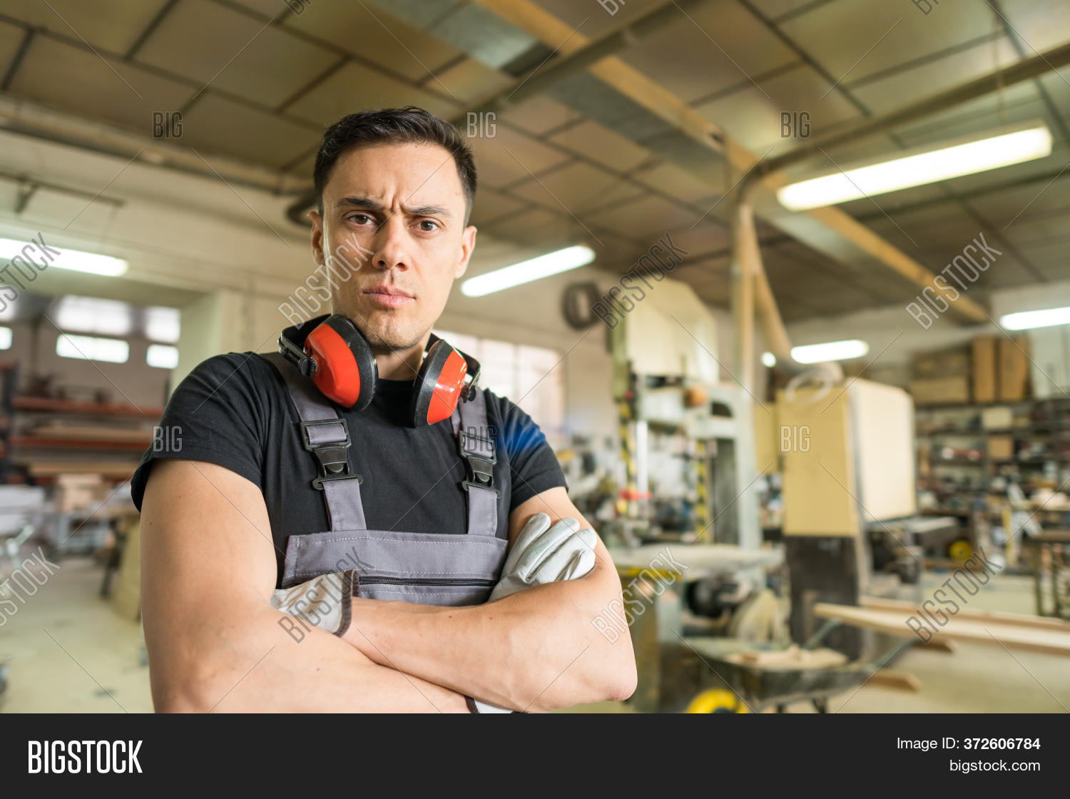 Worker Standing Image & Photo (Free Trial) | Bigstock