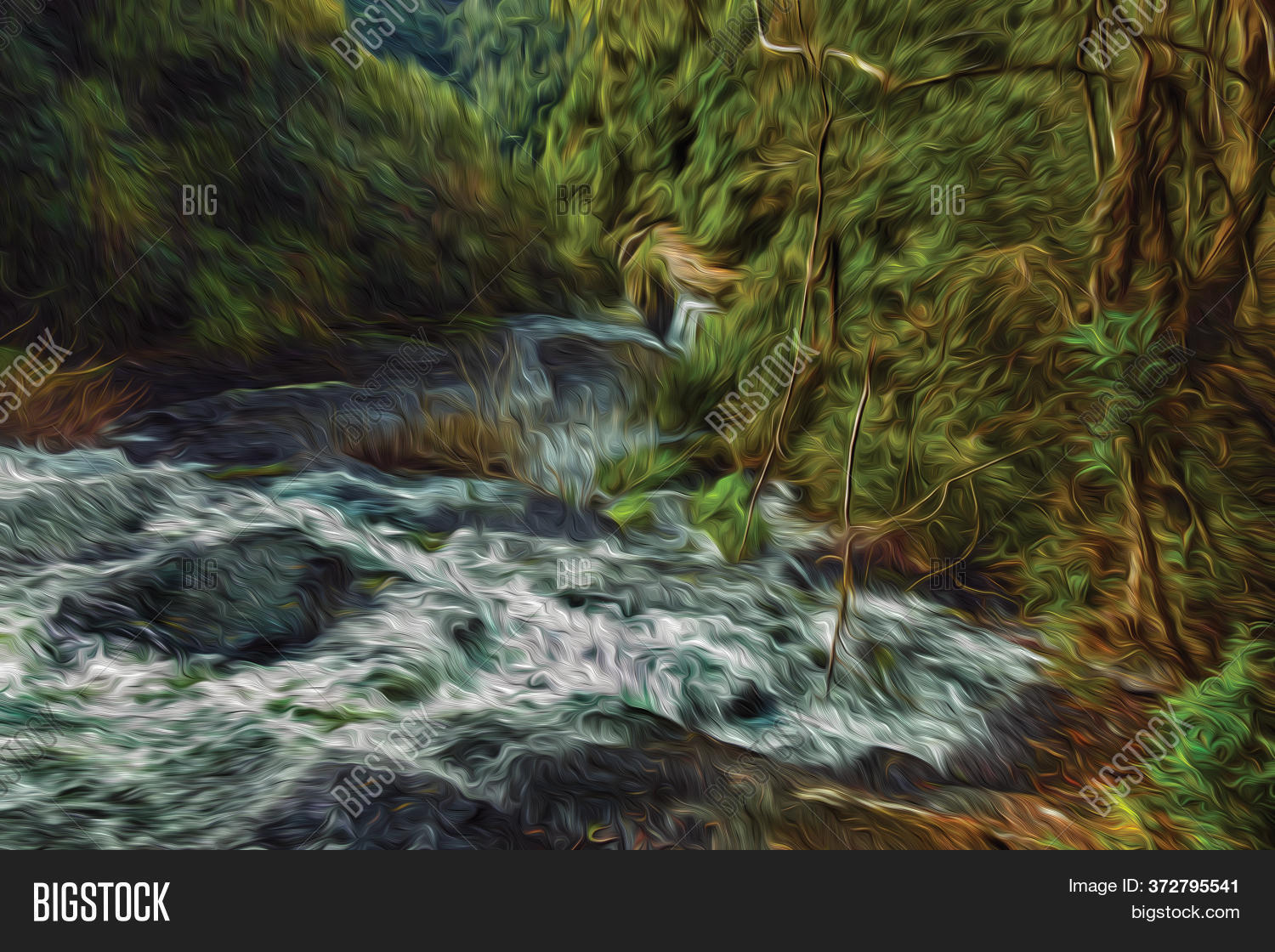 Waterfall Falling Over Image & Photo (Free Trial) | Bigstock