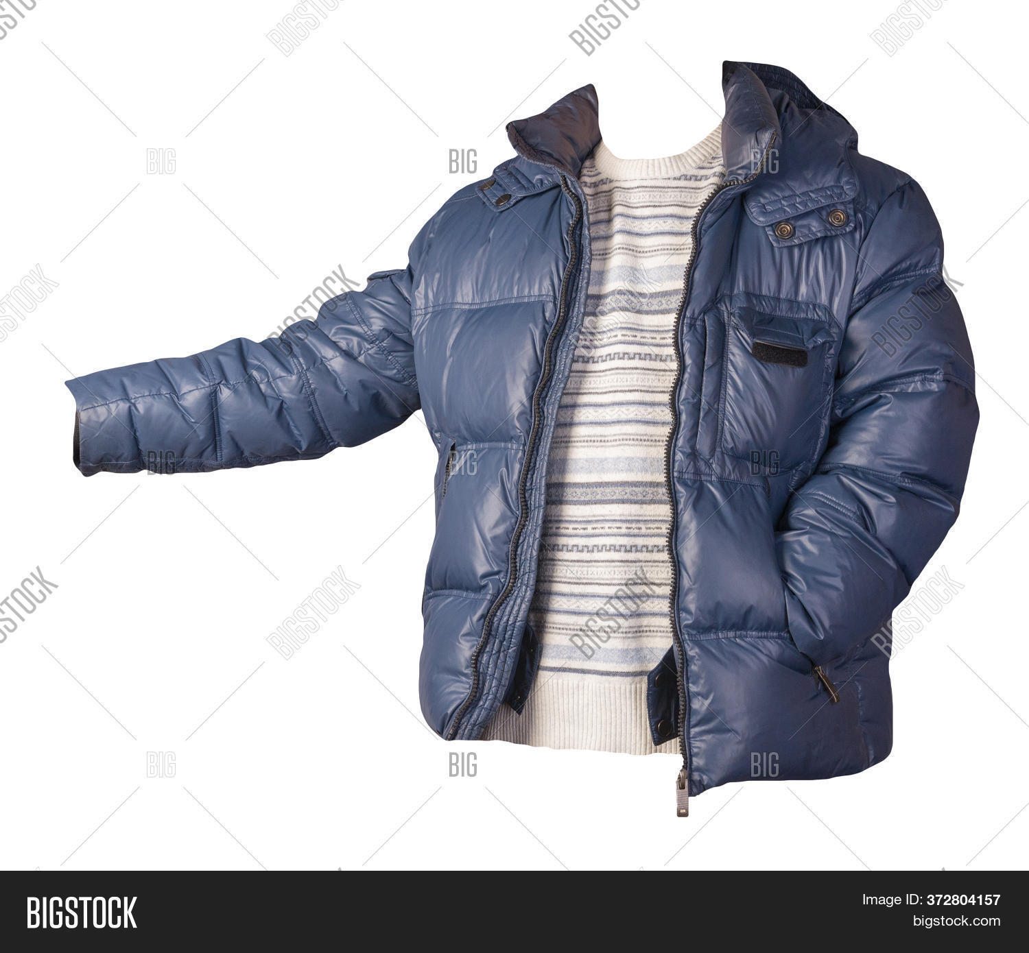 Blue Jacket White Gray Image & Photo (Free Trial) | Bigstock