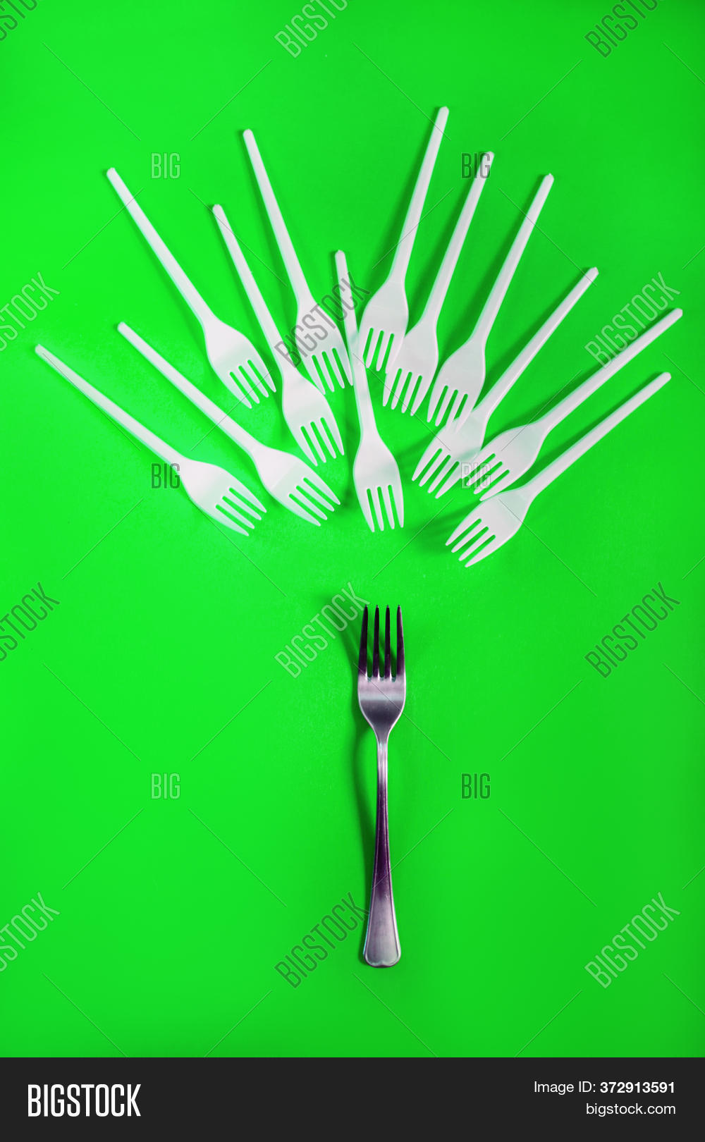 Plastic Forks Vs One Image & Photo (Free Trial) | Bigstock