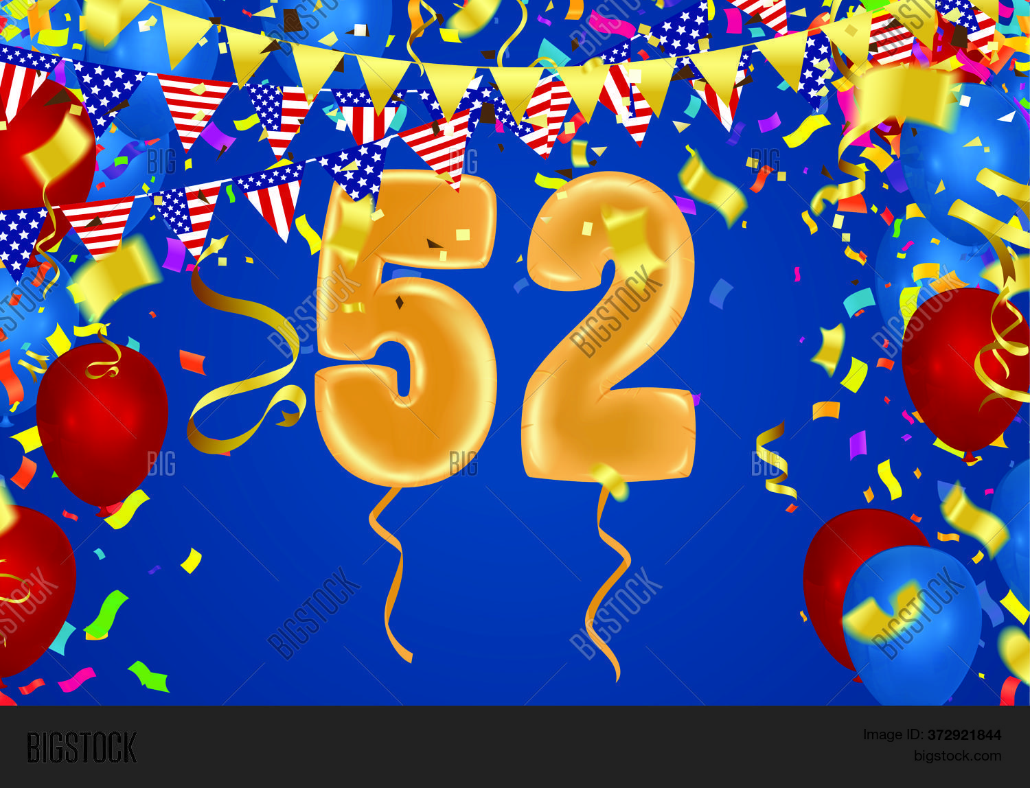 52 Years Anniversary Vector & Photo (Free Trial) | Bigstock