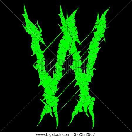 Grunge Font.green Vector & Photo (Free Trial) | Bigstock