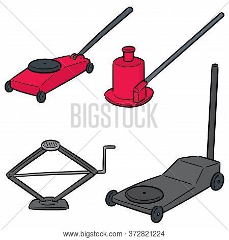 Vector Set Car Jack Vector & Photo (Free Trial) | Bigstock