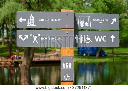 Sign Directions Park. Image & Photo (Free Trial) | Bigstock