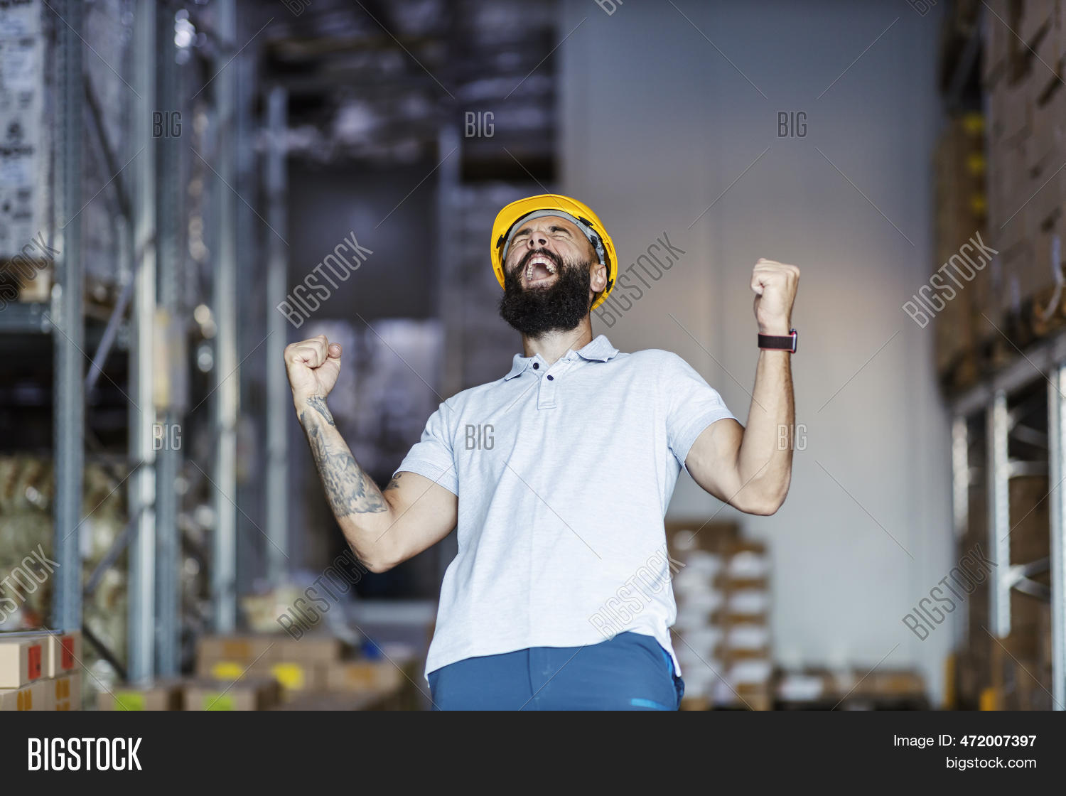 Happy Warehouse Worker Image & Photo (Free Trial) | Bigstock