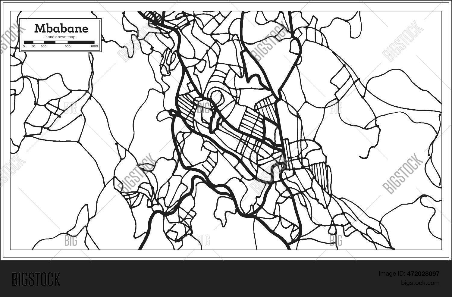 Mbabane Swaziland Map Vector & Photo (Free Trial) | Bigstock