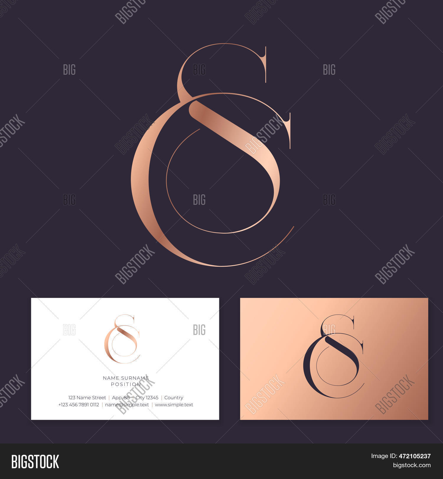 Letter C Letter S. C Vector & Photo (Free Trial) | Bigstock
