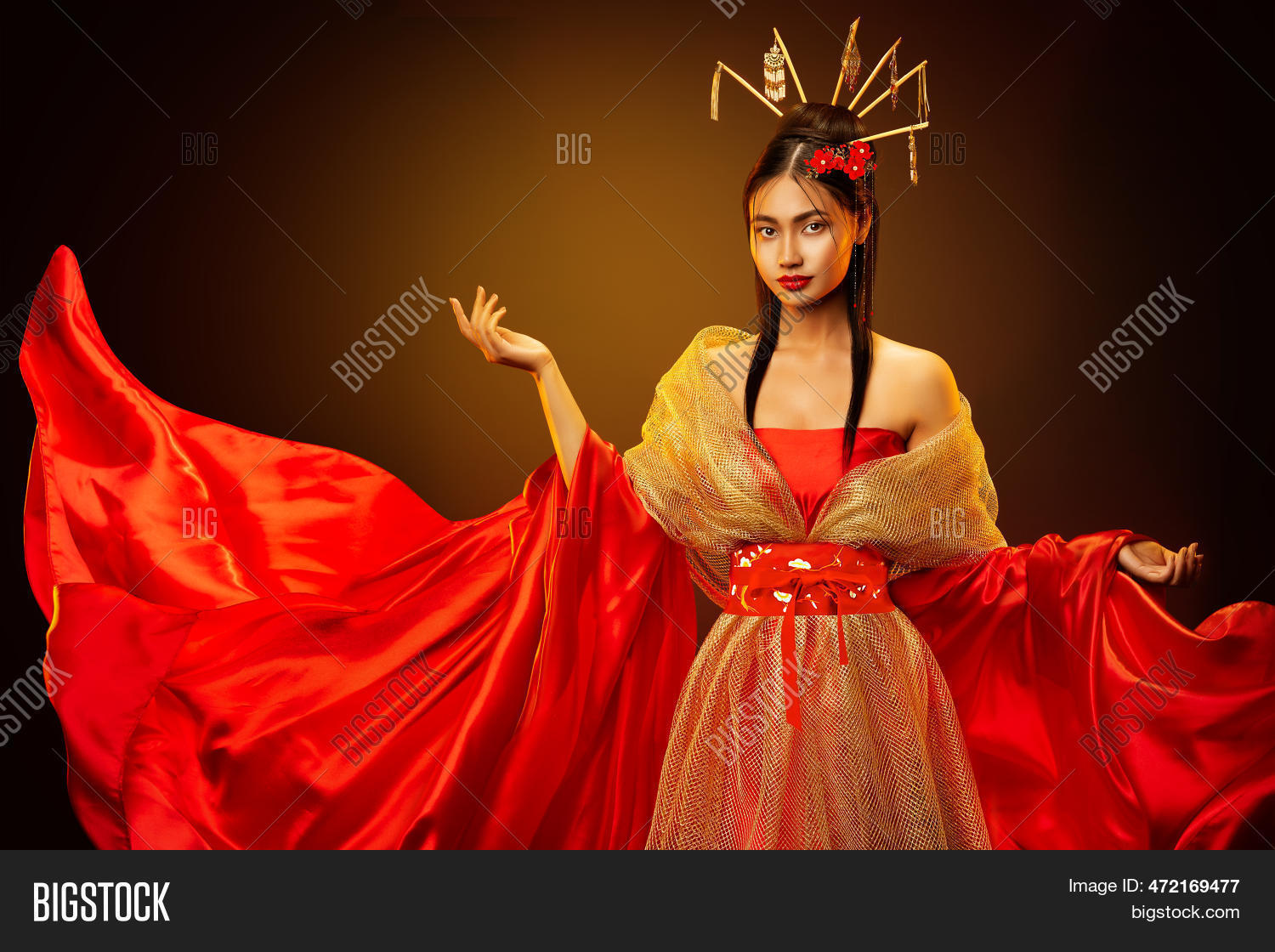Asian Empress Red Silk Image & Photo (Free Trial) | Bigstock