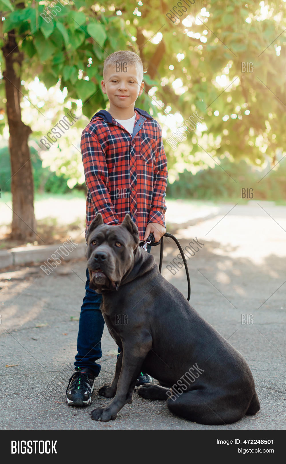 Happy Boy Hugging Dog Image & Photo (Free Trial) | Bigstock