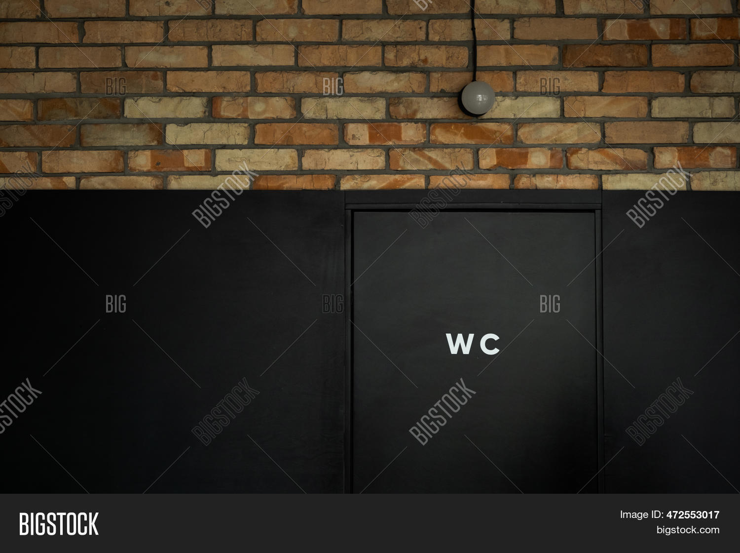 Black Restroom Door Wc Image & Photo (Free Trial) | Bigstock