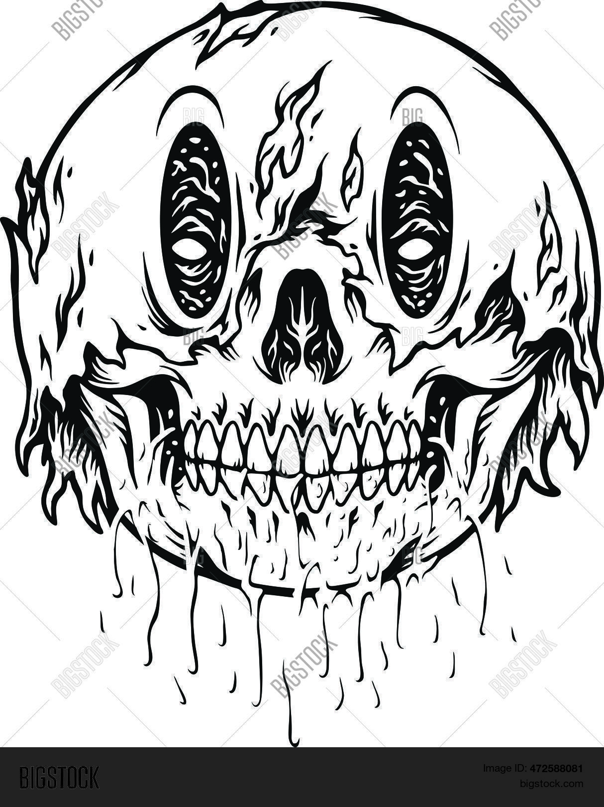 Evil Melted Zombie Vector & Photo (Free Trial) | Bigstock