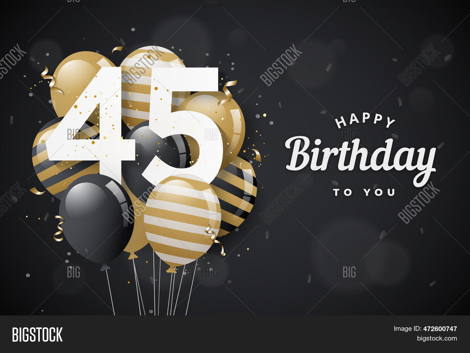 Happy 45th Birthday Image & Photo (Free Trial) | Bigstock