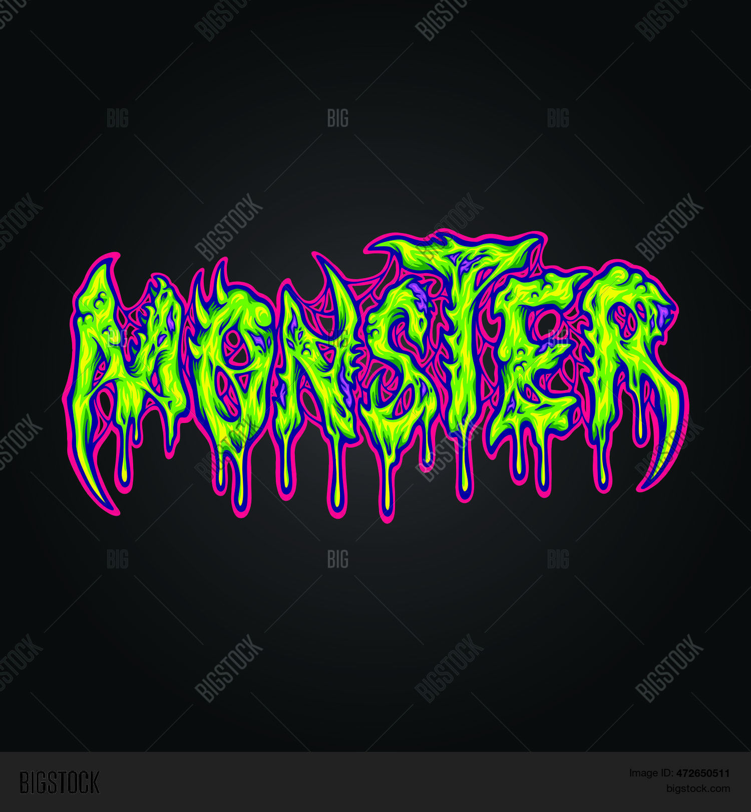 Scary Melting Monster Vector & Photo (Free Trial) | Bigstock