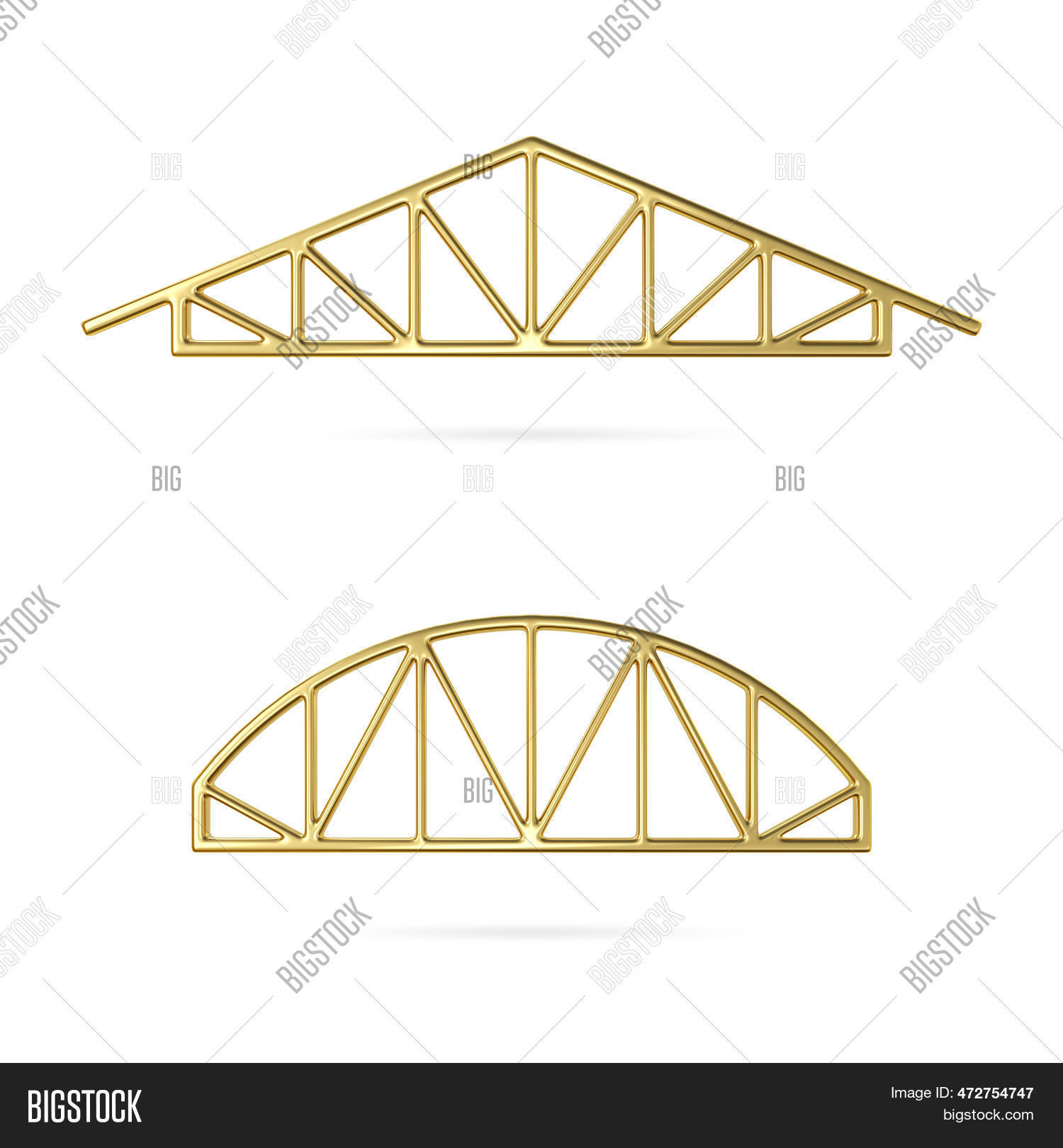 Gold Metal Truss Icon Image & Photo (Free Trial) | Bigstock