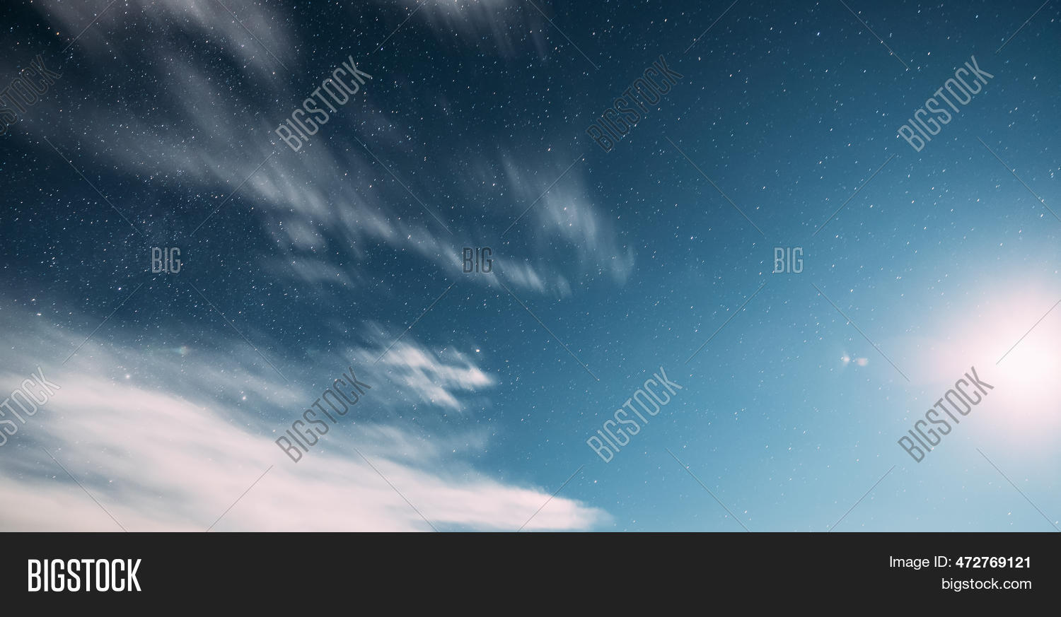 Moonrise Winter Night Image & Photo (Free Trial) | Bigstock