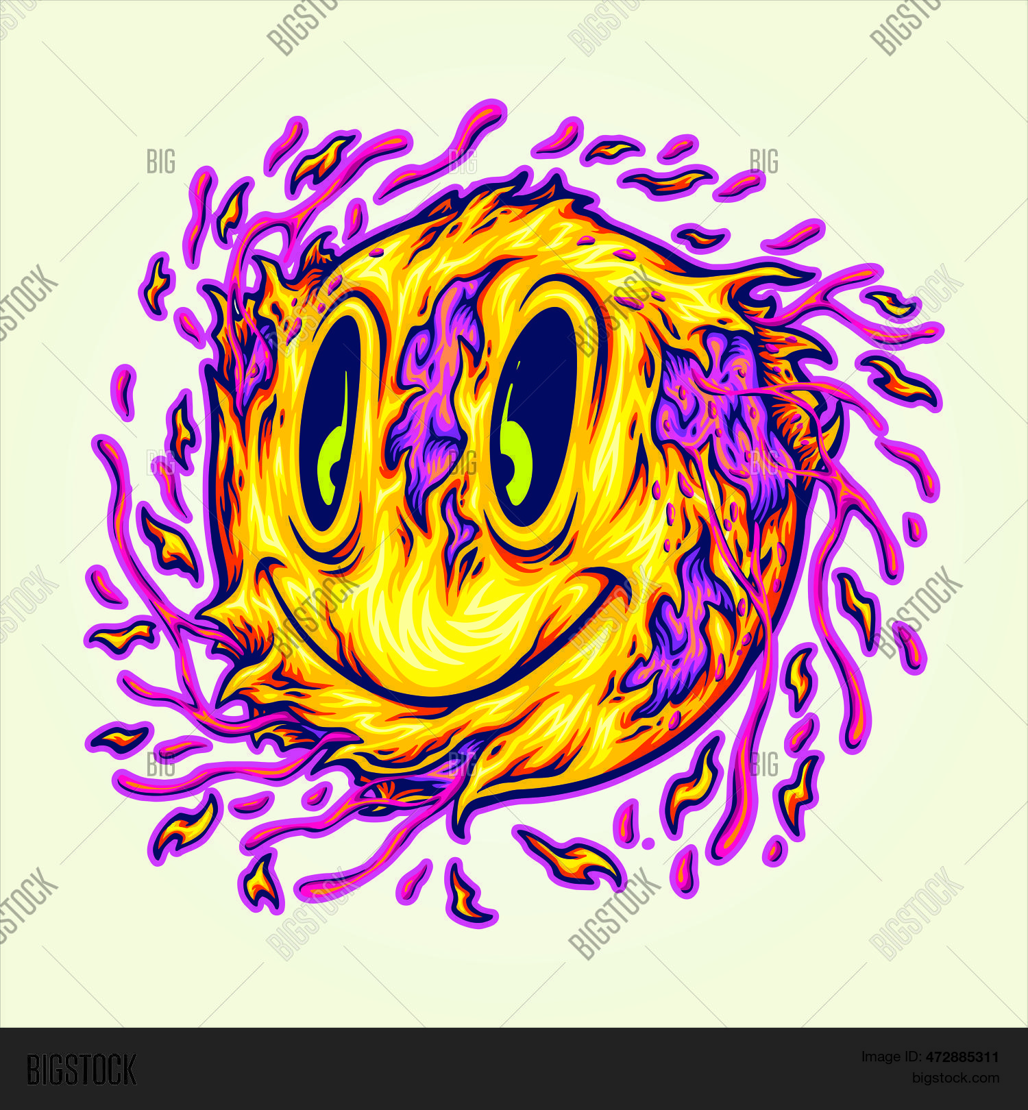 Scary Melting Zombie Vector & Photo (Free Trial) | Bigstock