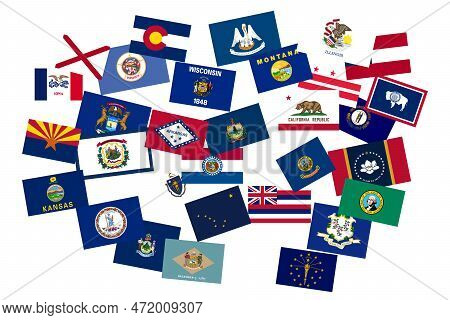 Us State Flags On Image & Photo (Free Trial) | Bigstock