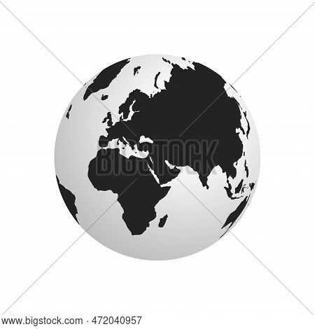Grayscale Globe Icon