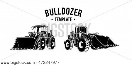 Bulldozer Logo Vector & Photo (Free Trial) | Bigstock