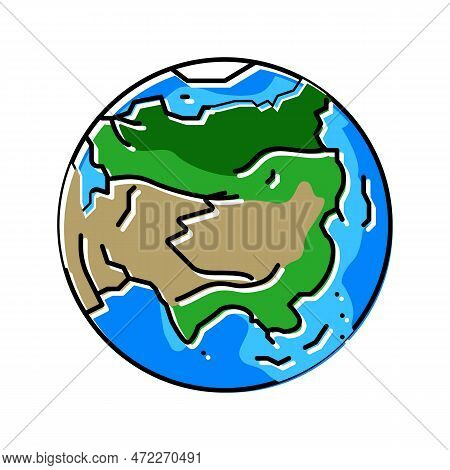 Asia Earth Planet Map Vector & Photo (Free Trial) | Bigstock