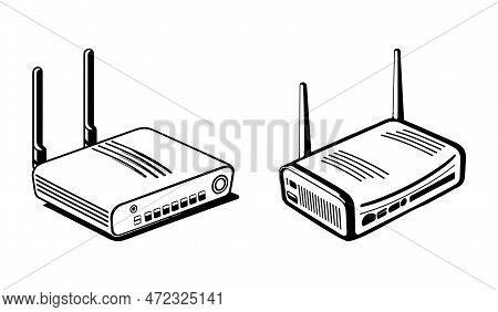 Wifi Router Vector Vector & Photo (Free Trial) | Bigstock