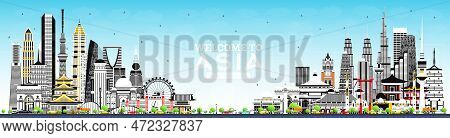 Welcome Asia Skyline Vector & Photo (Free Trial) | Bigstock