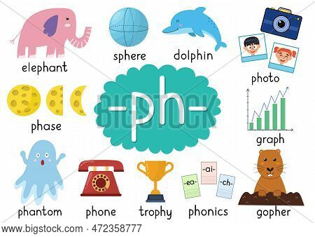 Ph Digraph Spelling Vector & Photo (Free Trial) | Bigstock
