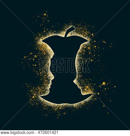 Apple Two Face Profile Image & Photo (Free Trial) | Bigstock