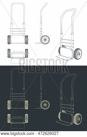 Hand Trolley Rubber Vector & Photo (Free Trial) | Bigstock