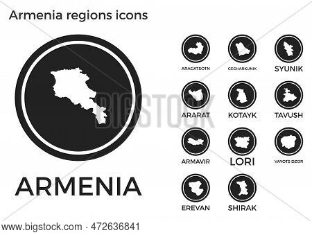 Armenia Regions Icons Vector & Photo (Free Trial) | Bigstock