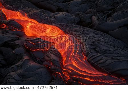 Lava Cracks Earth View Image & Photo (Free Trial) | Bigstock