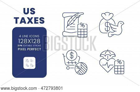 Us Taxes Linear Vector & Photo (Free Trial) | Bigstock