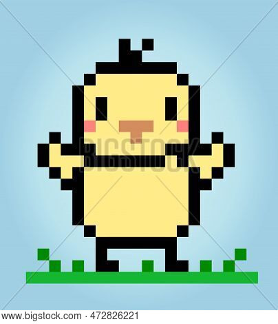 8-bit Pixel Chicks. Vector & Photo (Free Trial) | Bigstock