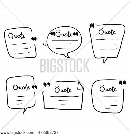 Hand Drawn Quote Box Vector & Photo (Free Trial) | Bigstock