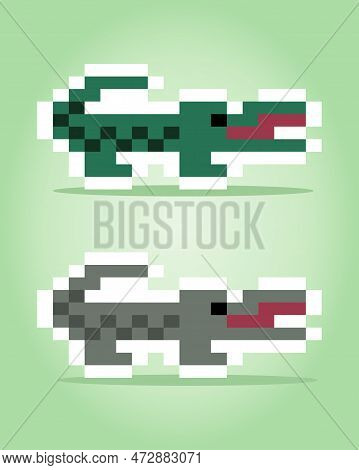 8 Bit Pixel Crocodile Vector & Photo (Free Trial) | Bigstock