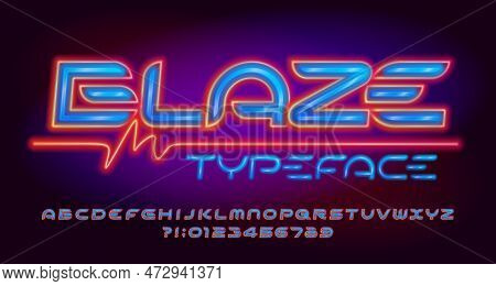 Blaze Alphabet Font. Vector & Photo (Free Trial) | Bigstock