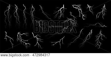 Lightning Outline Vector & Photo (Free Trial) | Bigstock