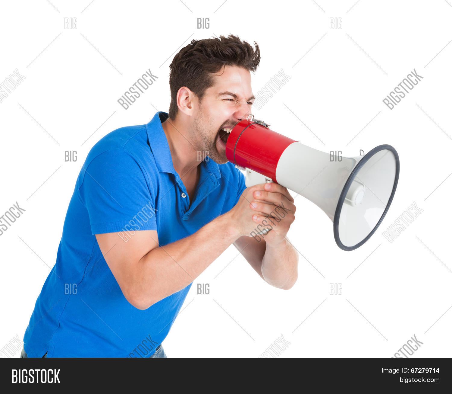 Man Screaming Into Image & Photo (Free Trial) | Bigstock