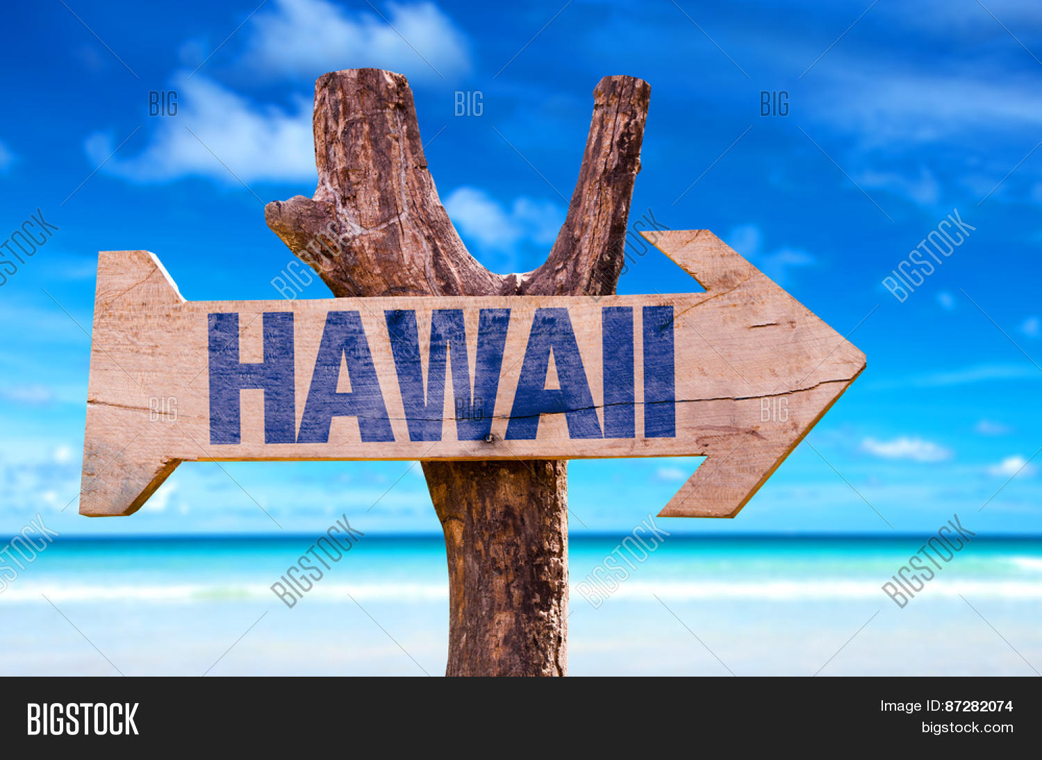 Hawaii Sign Beach Image & Photo (Free Trial) | Bigstock