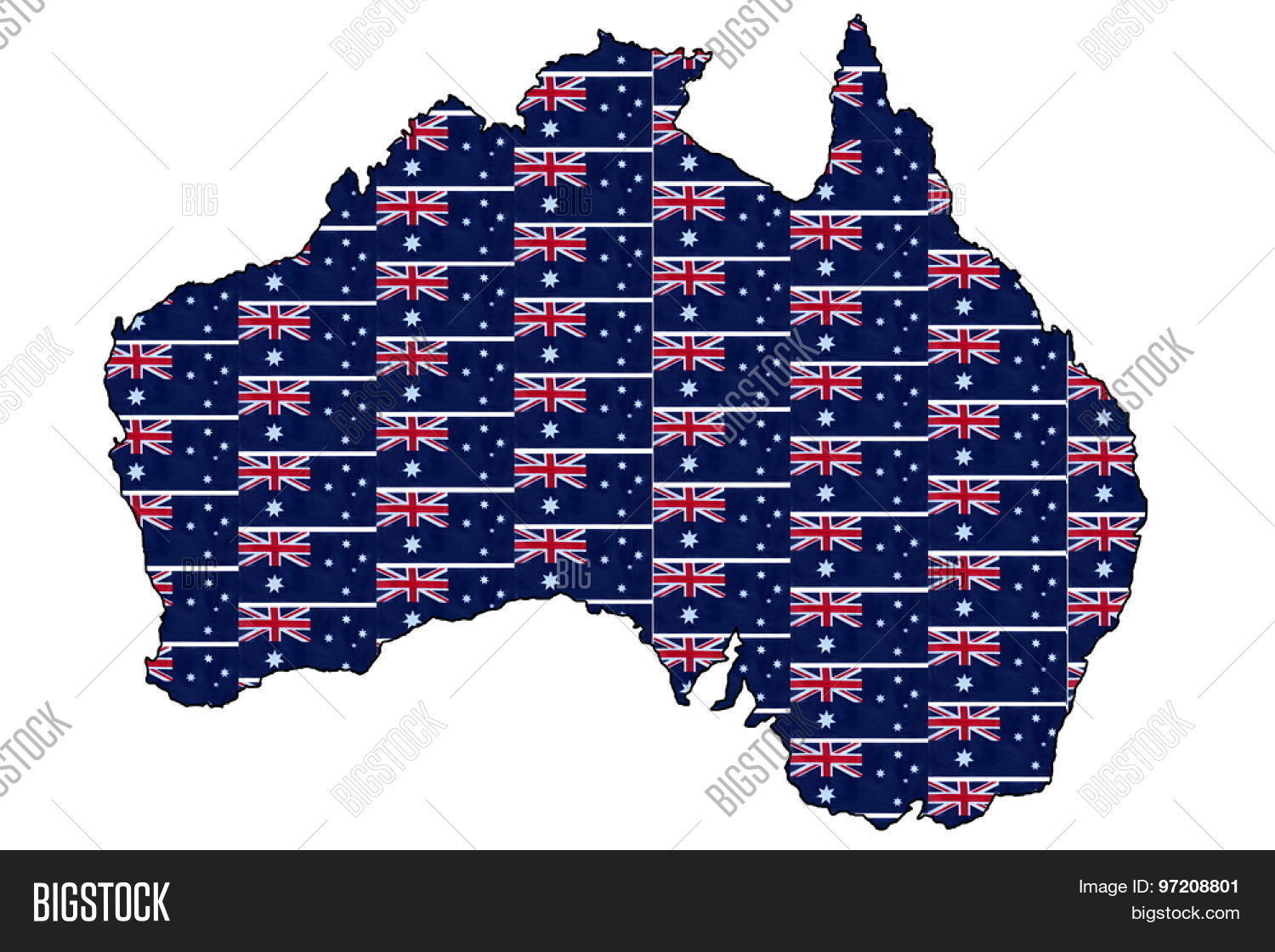 Map Australian Flags Image & Photo (Free Trial) | Bigstock