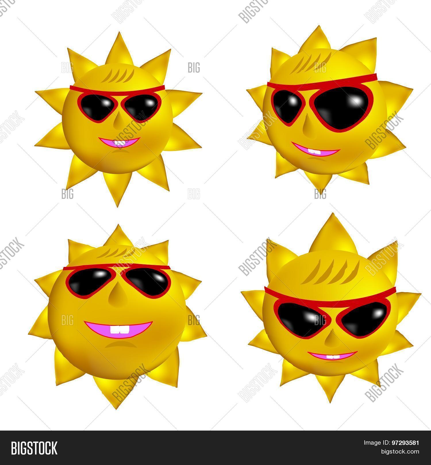 Set Sun Icons Vector & Photo (Free Trial) | Bigstock