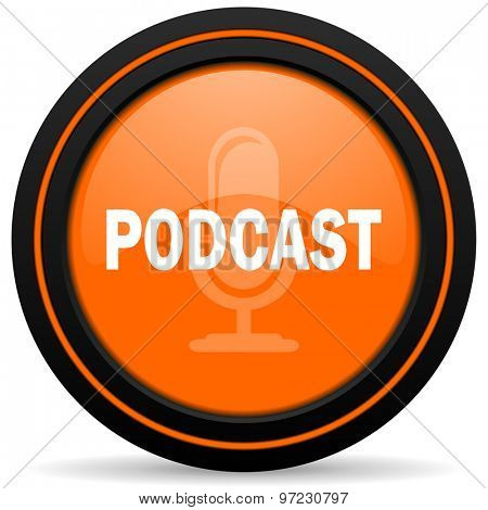 Podcast Orange Icon Image & Photo (Free Trial) | Bigstock