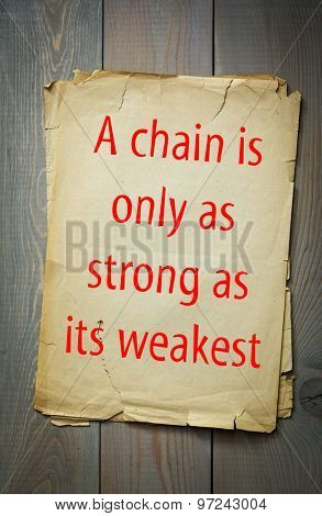 English Proverb: Chain Image & Photo (Free Trial) | Bigstock