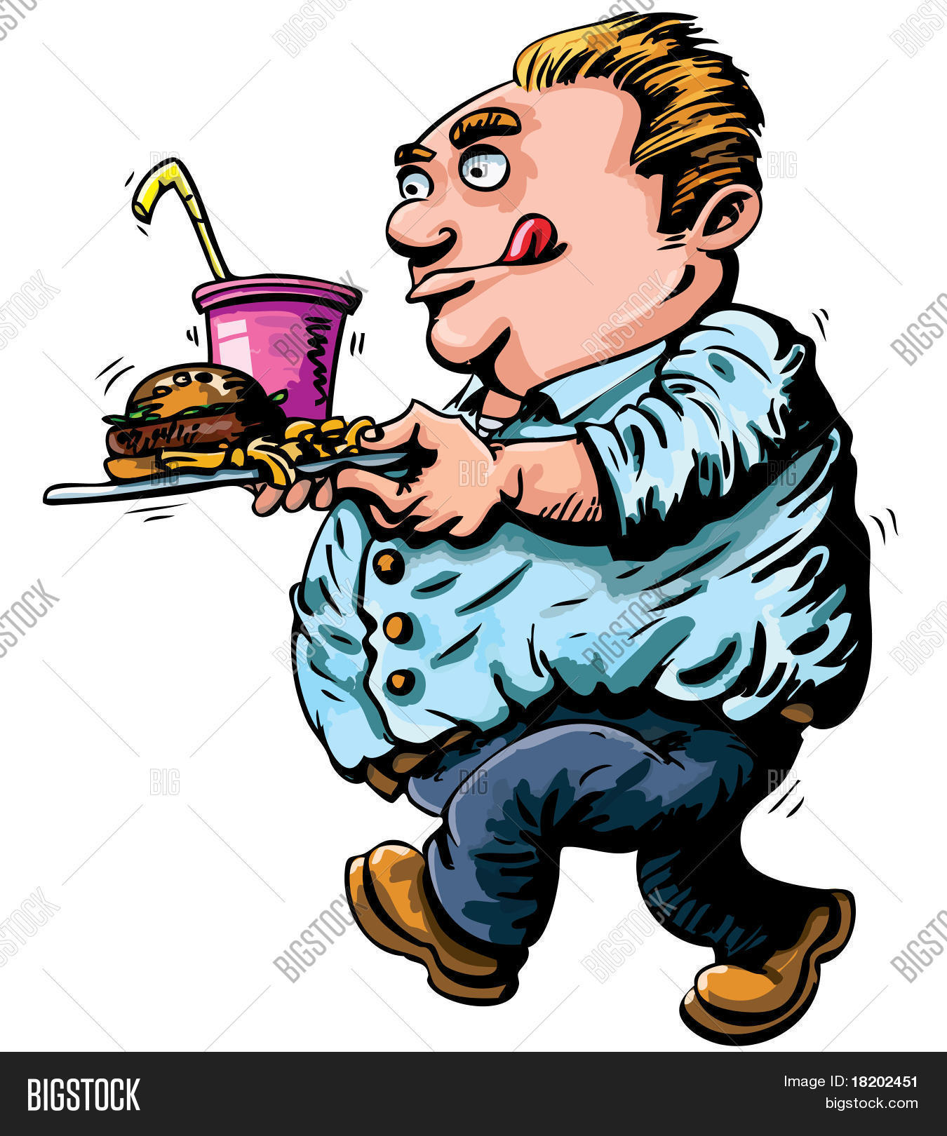 Cartoon Overweight Man Image & Photo (Free Trial) | Bigstock