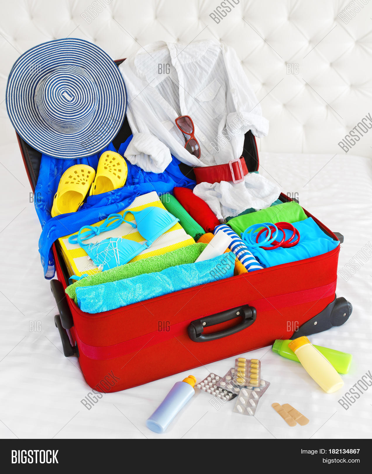 Suitcase, Open Packed Image & Photo (Free Trial) | Bigstock