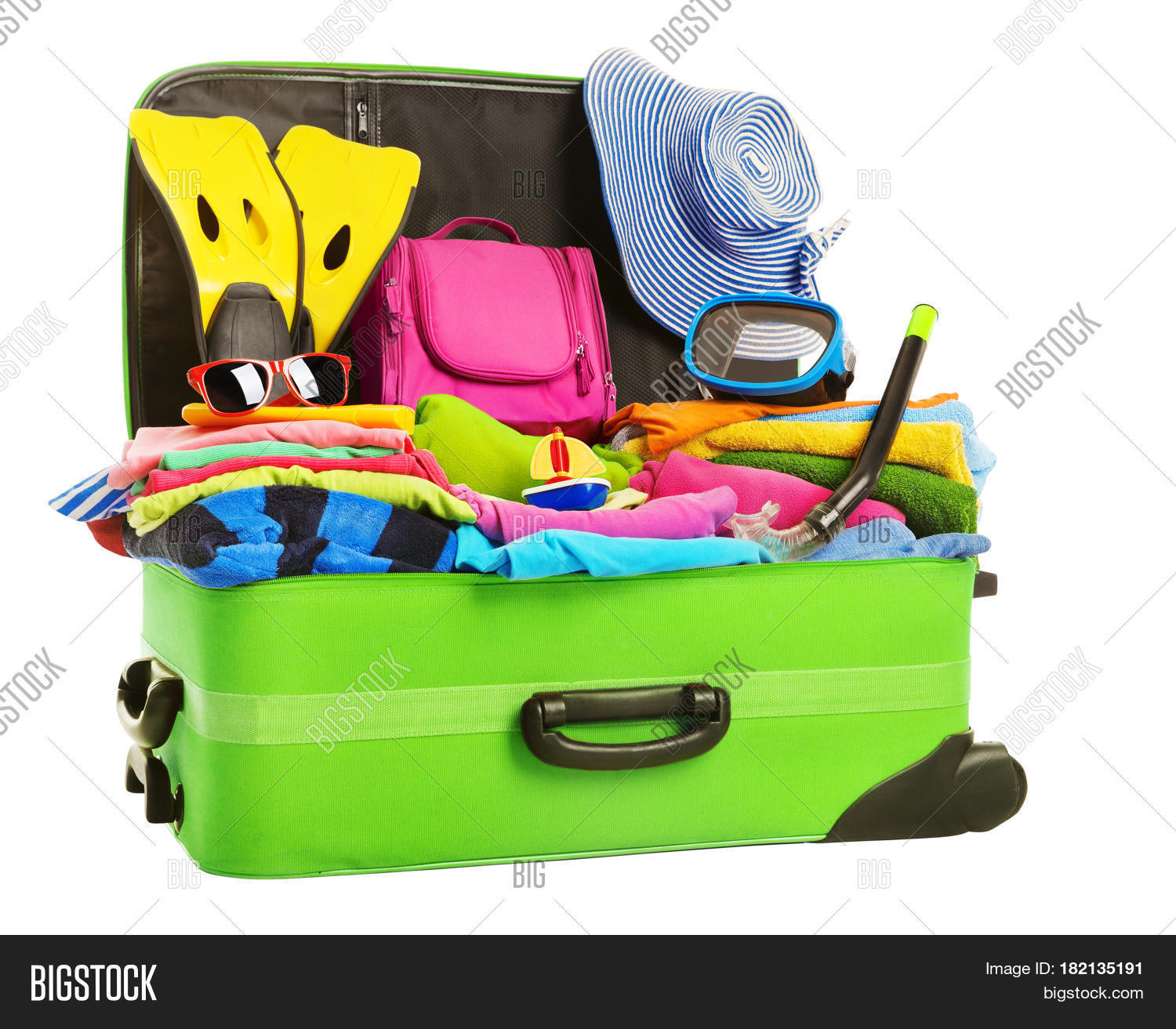 Suitcase Open Packed Image & Photo (Free Trial) | Bigstock