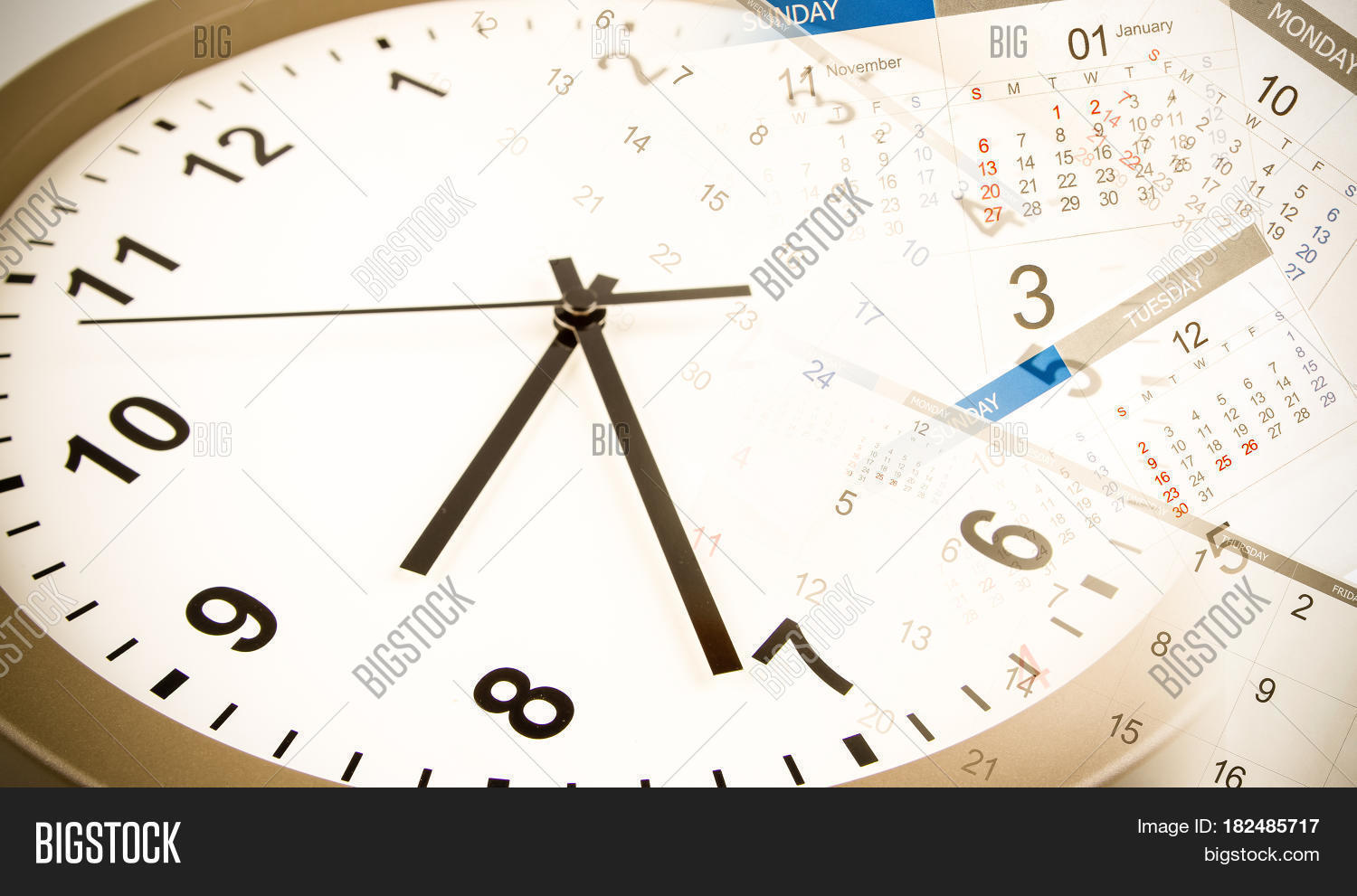 Clock Face Calendars Image & Photo (Free Trial) | Bigstock