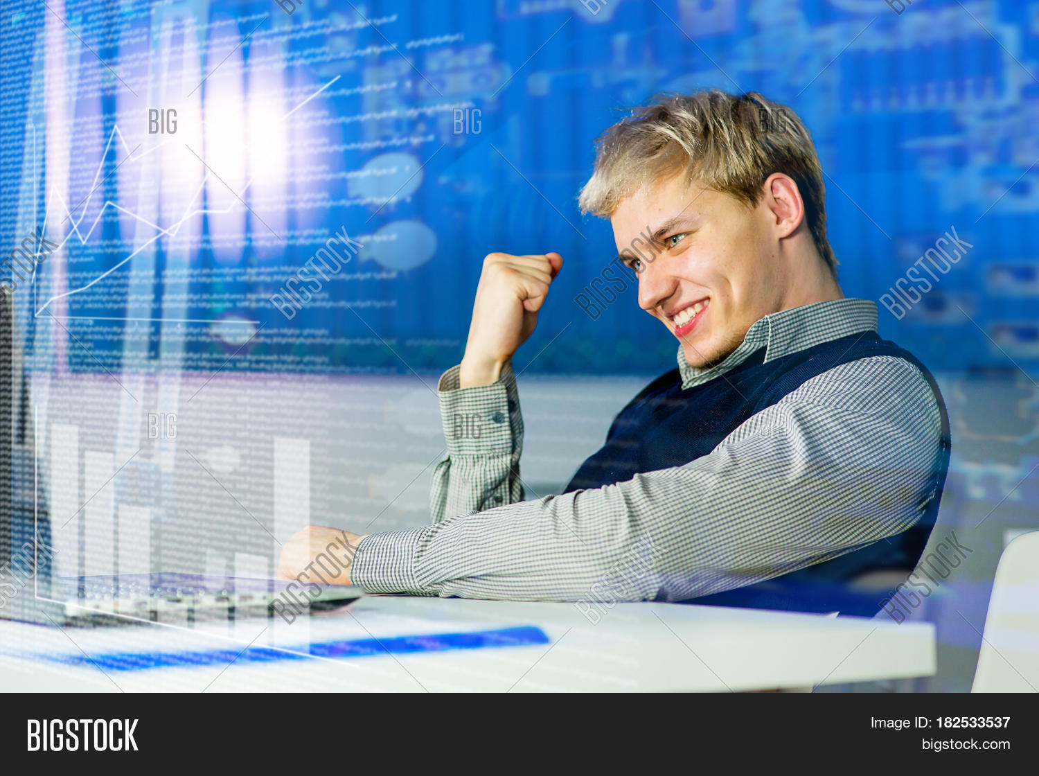 Young Man Glad Because Image & Photo (Free Trial) | Bigstock