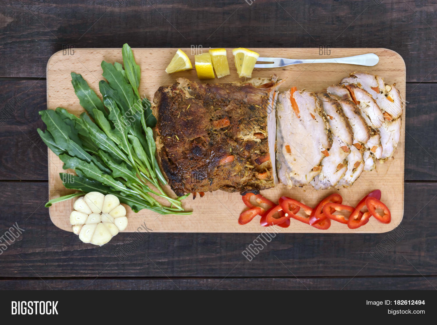 Pork Baked Ham Cutting Image & Photo (Free Trial) | Bigstock