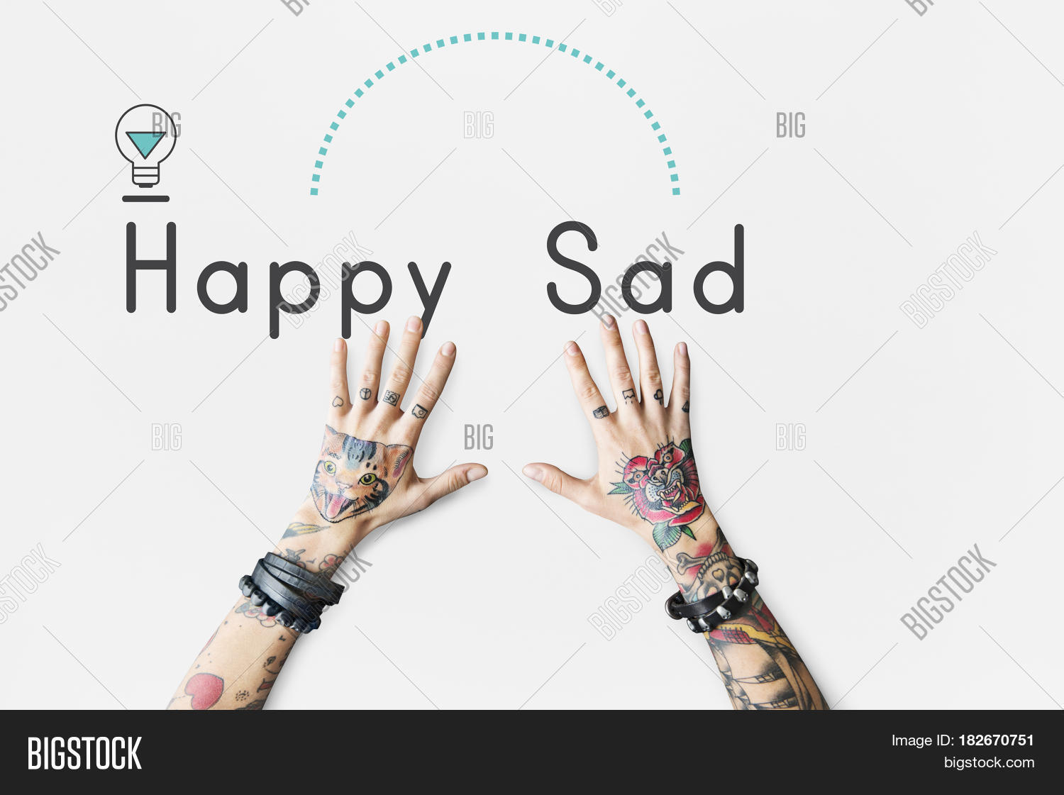 Antonym Opposite Happy Image & Photo (Free Trial) | Bigstock
